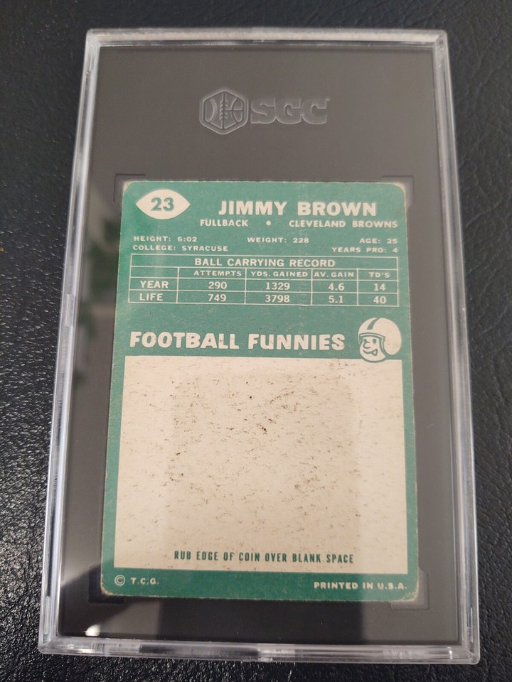 1960 Topps Jim Brown #23 SGC 2.5 Jimmy Brown Cleveland Browns HOF | eBay