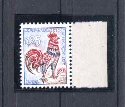 FRANCE STAMP TIMBRE 1331d " COQ DECARIS 25c PAPIER FLUORESCENT" NEUFxx ...