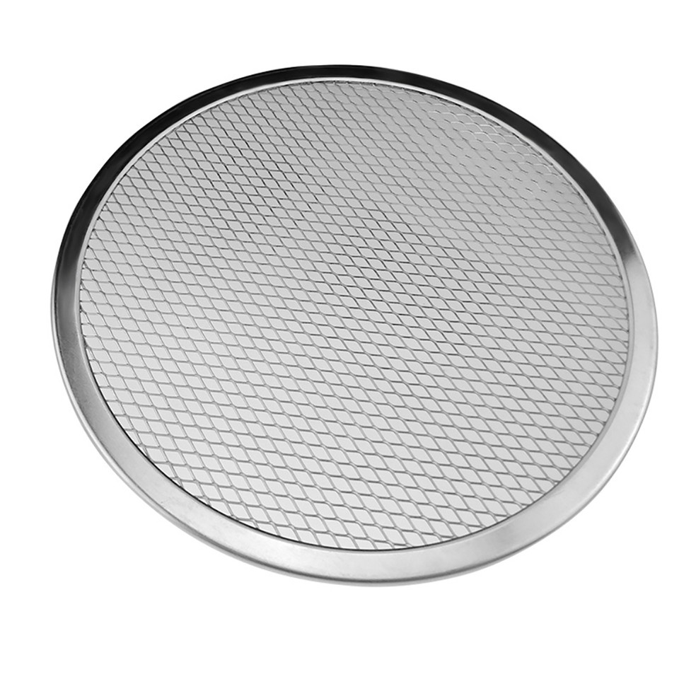 Aluminum Thicken Non-stick Net Round Pizza Mesh Pan Baking Tray Kitchen ...