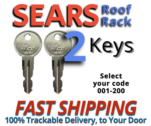 Sears Keys Roof Rack Luggage Carrier Replacement Keys Cut to Code 001 ...