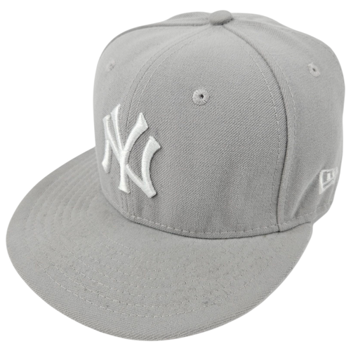 New York Yankees Mens Light Grey New Era Fitted Cap Hat Size Small 6 7/ ...