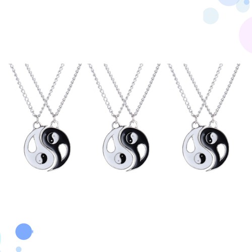 3 Pairs Yin Yang Collier D'amitié Yin Yang Chaîne Yin Yang Couple ...