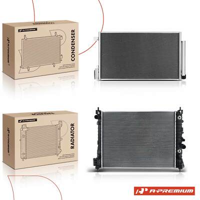 2x New Radiator & AC Condenser Cooling Kit for Chevy Trax 2015 2018 ...
