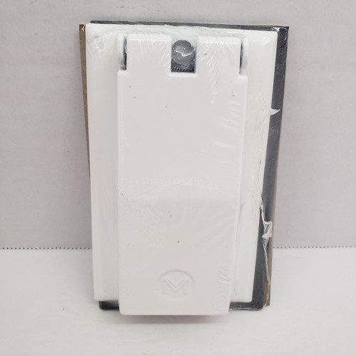 Mulberry Weatherproof 1 Gang Duplex Cover for Wet Locations Metal White ...