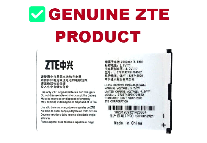 ZTE MF275R Hub Battery Li3723T42P3h704572 | eBay