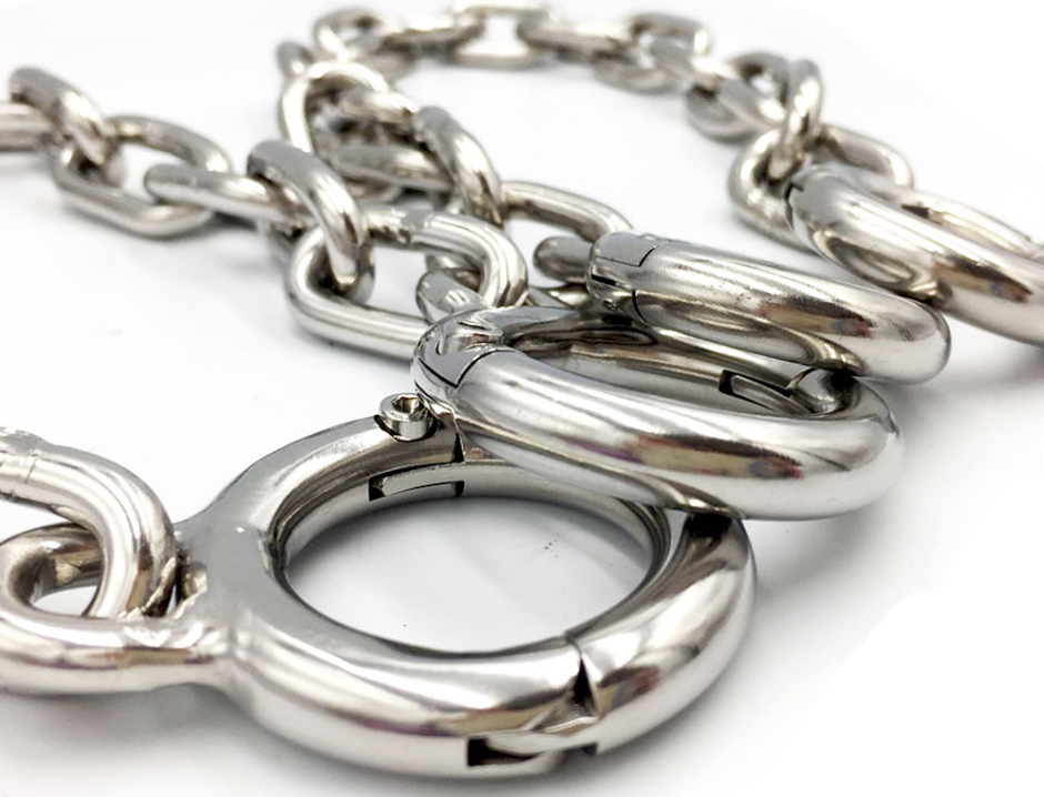 Stainless Steel Toe Cuffs Chains Metal Shackles Foot Bondage Lock Slave ...