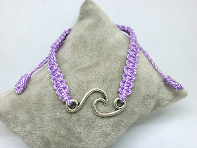 Bracelet " Wave " IN Thread Lavender Staircase - Adjustable | eBay