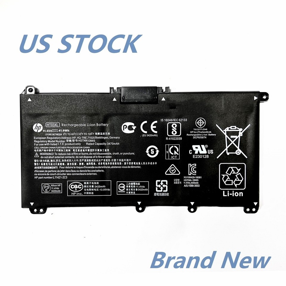 Genuine OEM HT03XL Battery for HP Pavilion L11421-2C2 L11119-855 15-CS ...