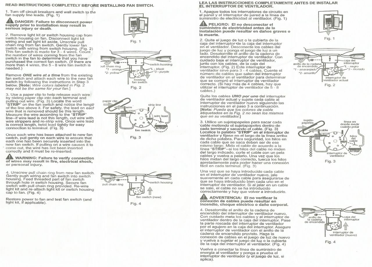 3 speed PULL CHAIN SWITCH w/ Capacitor fan Zing Ear ZE-208S BRASS ...