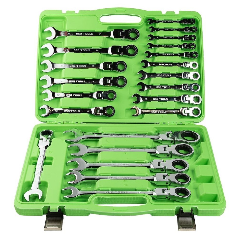 DSD TOOLS 22PC Metric Flex Gear Ratchet Combination Spanner Wrench Set 6 - 32mm | eBay UK