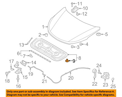 HYUNDAI OEM 95-25 Accent Hood Hood Components-Insulator Clip 8112637010 ...
