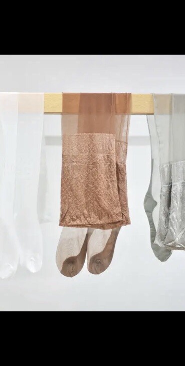 Repro Beige full fashioned stockings stretch nylons seams UK Stock ...