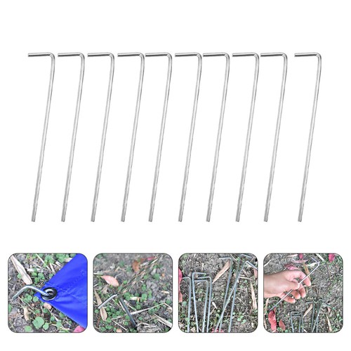 32 Pcs Ground Nail Windproof Nails Galvanized Non-rust Stakes Camping ...