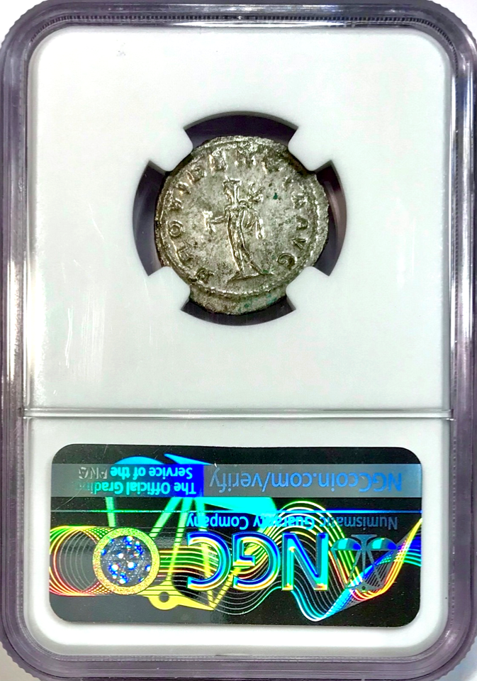 Ultra PQ 253-268 AD Gallienus Ancient Roman BI Db Denarius Coin NGC MS ...