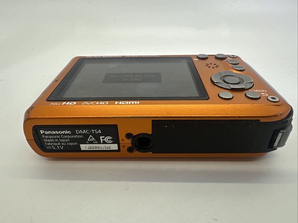 Panasonic LUMIX DMC-TS4 Waterproof Camera GPS 12.1 MP Orange with ...