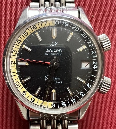ENICAR SHERPA JET 600 GMT 148.35.02 CAL. AR 1146 ANNO 1966 FUNZIONANTE ...