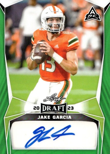 2023 Leaf Draft - Autographs Green #BA-JG3 Jake Garcia (AU, RC) for ...