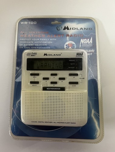 Midland WR-100 All Hazard Weather ALERT Radio (NOAA) - NEW IN PACKAGING ...