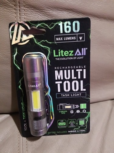 New Litez All Rechargeable Multi Tool Task light 160 Lumens 3 Driver ...