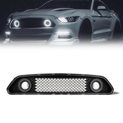 For 2015 2016 2017 Ford Mustang Front Upper Grill Mesh Grille LED ...
