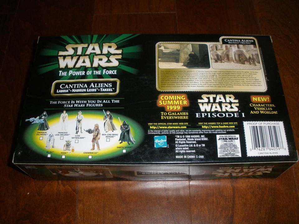 NEW Hasbro Cantina Aliens Labria - Nabrun Leids - Takeel Action Figure ...