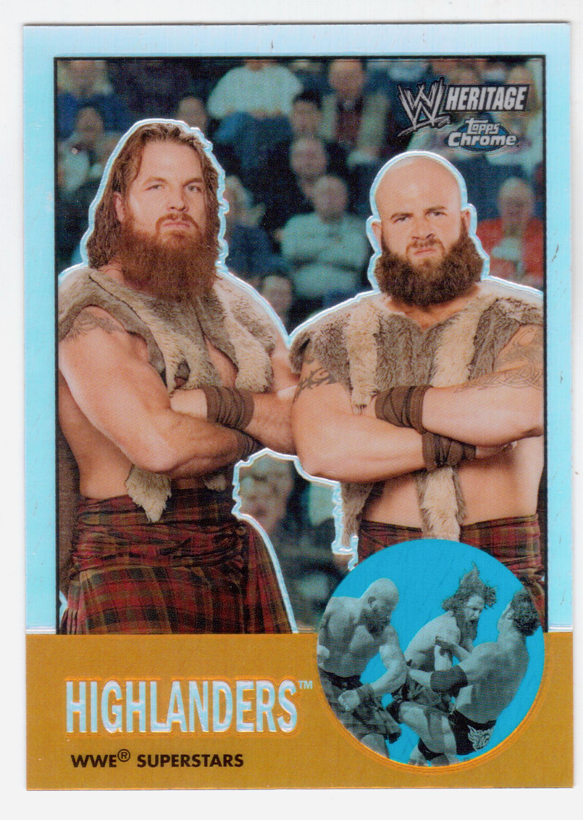 2007 TOPPS HERITAGE CHROME II WWE #5 HIGHLANDERS REFRACTOR | eBay