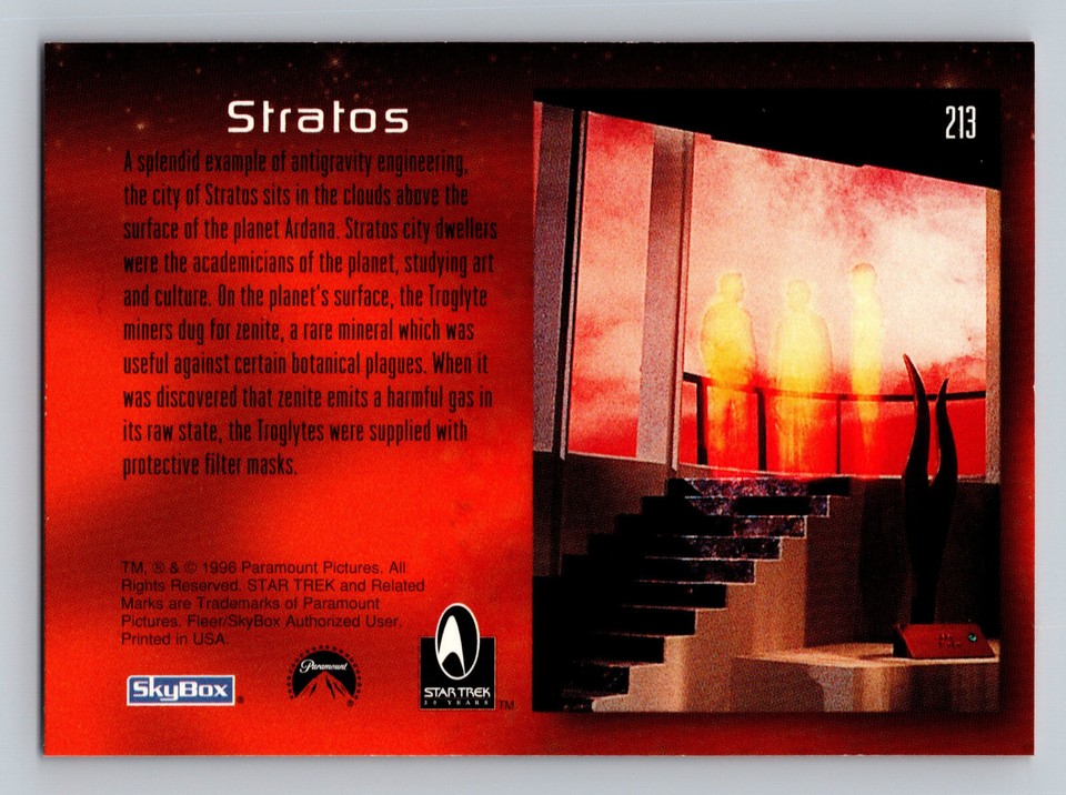 30 Years of Star Trek Reflections Phase Three #213 Stratos Card Fleer ...
