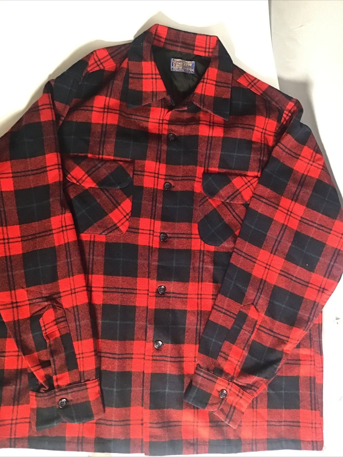 VTG Pendleton Portland Outdoorsman Wool Flannel Shirt… - Gem