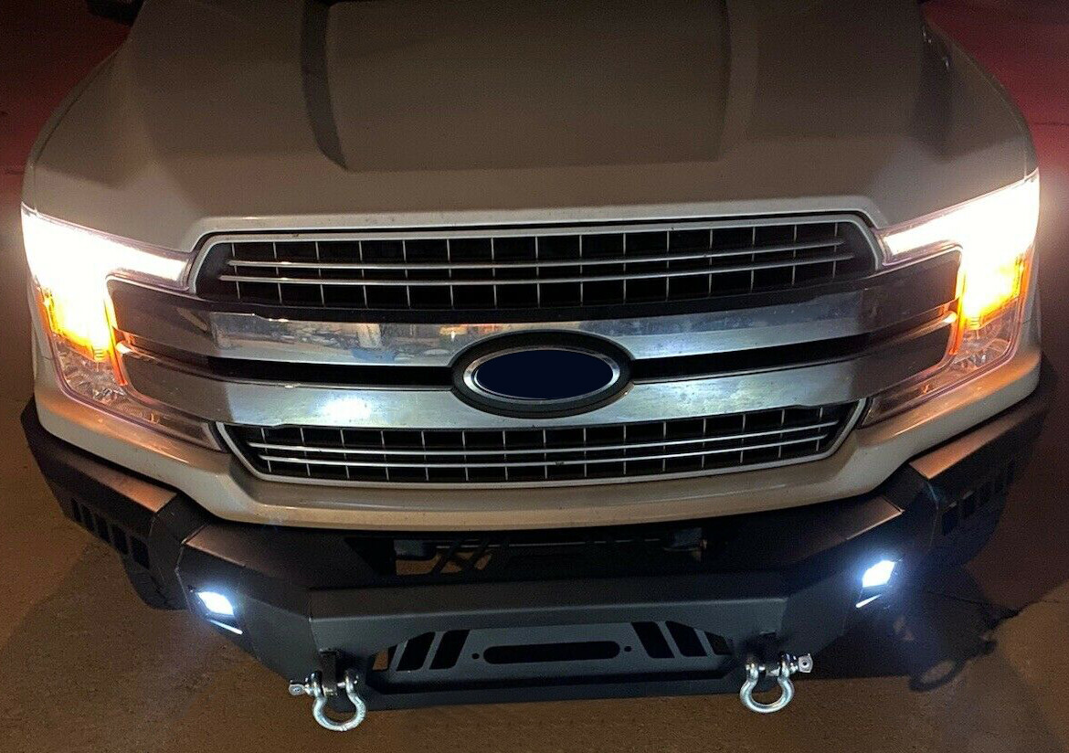 HECASA For 2018-2019 2020 Ford F150 F-150 Front Bumper w/LED Light D ...