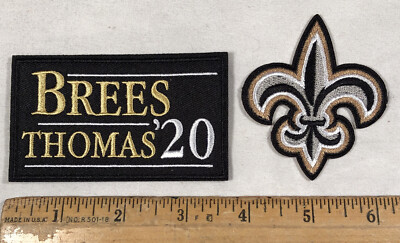 Lot 2 New Orleans Saints Logo Iron On Patch NFL Drew Brees 2020 Michael ...