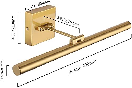 LED Picture Light Fixtures Dimmable 24.4 Inches, Full Metal Artwork ...
