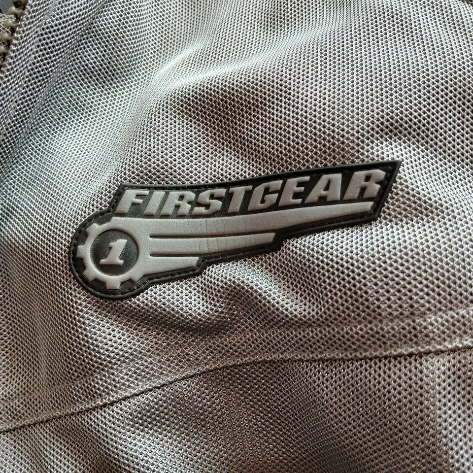 Firstgear Motorcycle Riding Jacket Mens M Gray Black Padded Hypertex ...