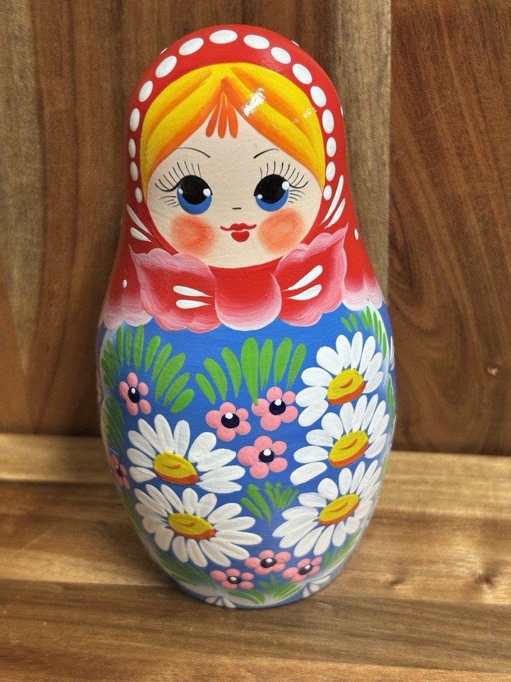 Russian Matryoshka Dolls Set of 7 pcs - Russian Dolls with Chamomile ...