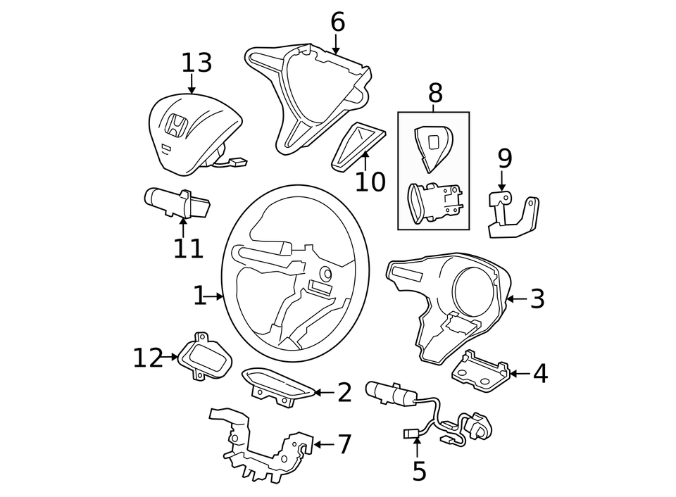 Genuine Honda Cap Body Cover *NH618L* (Dark Gun Metallic) 78512-SVA ...
