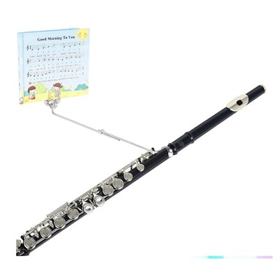 1X(Portable Flute Music Stand Marching Band Sheet Music Clip Clamp ...