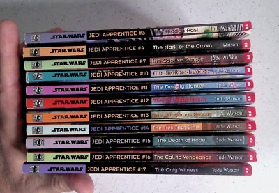 Star Wars Jedi Apprentice #3, #4, #7, #10 - #17 Lot, 11 Books, Trade ...