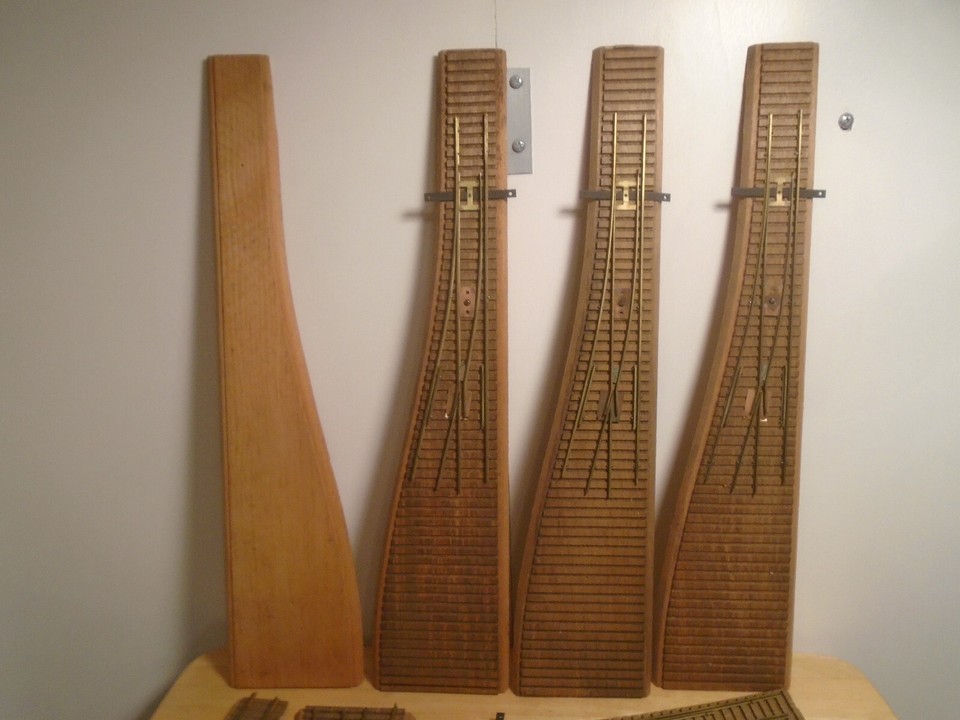 8 VINTAGE TRU-SCALE WOOD/BRASS TURNOUT TRACKS + 1 TURNOUT ROADBED | eBay