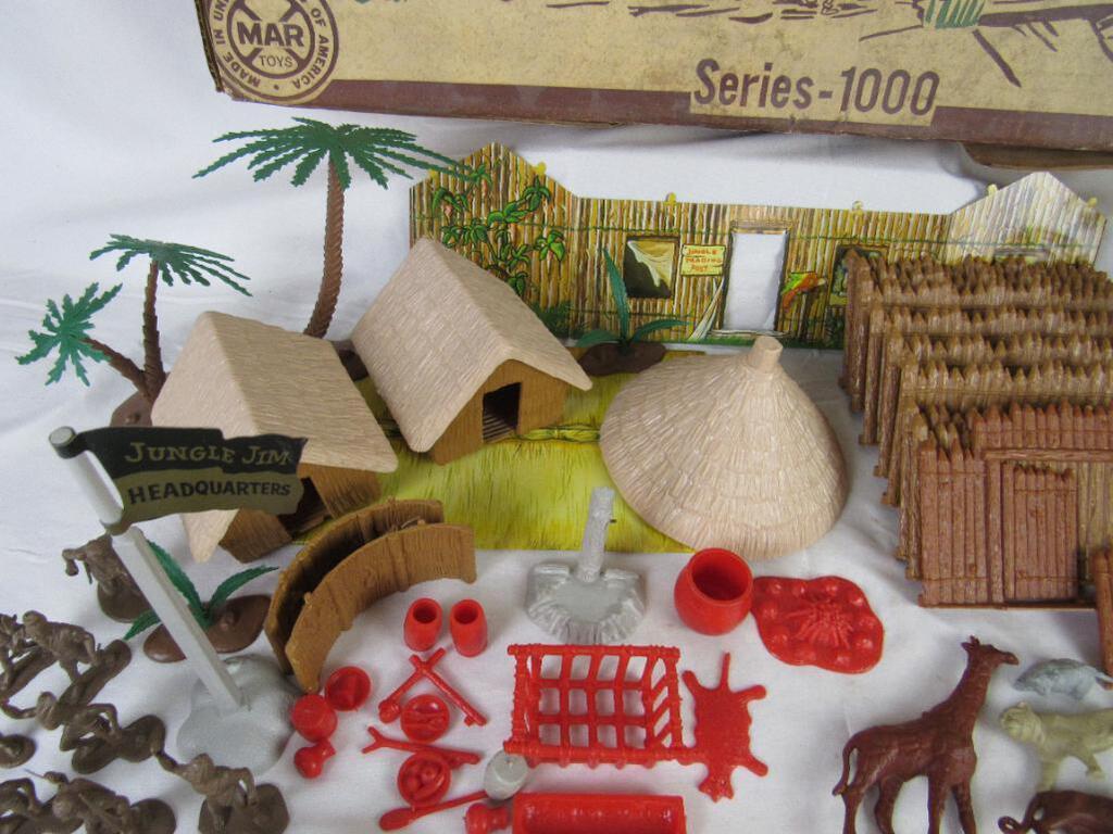 SCarce Rare 3706 VINTAGE 1950S MARX JUNGLE JIM PLAYSET Series 1000 DL ...