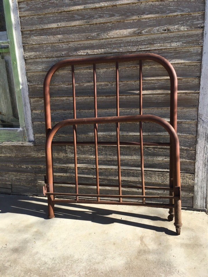 Antique Iron Bed Frame Vintage Great for Flower Bed, Garden or Home ...