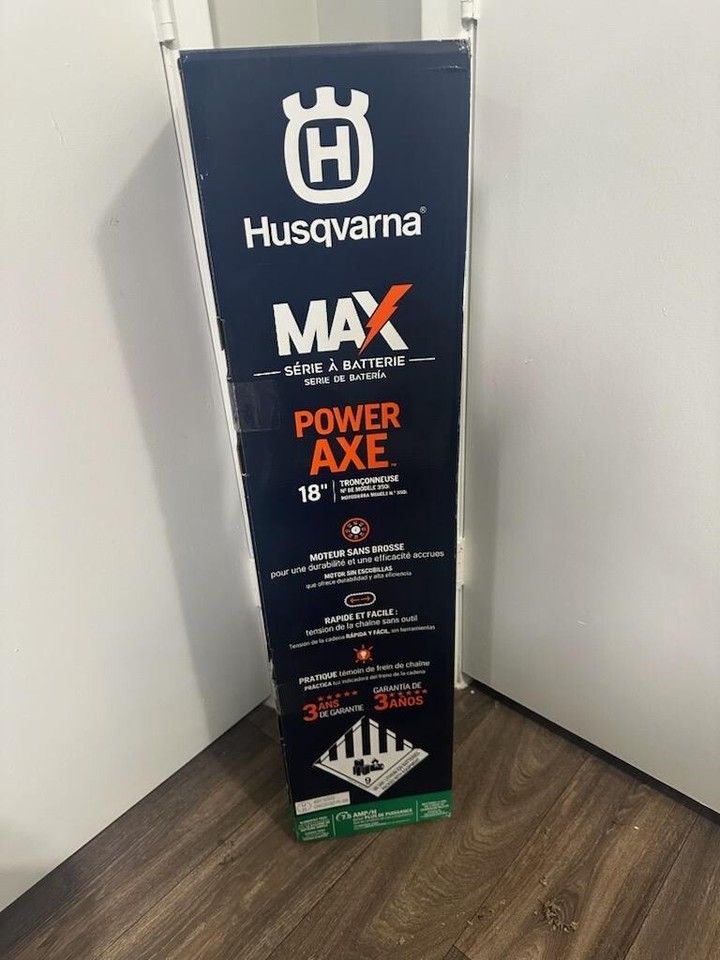 Husqvarna Power Axe 350i Cordless Electric Chainsaw, 18 Inch Chainsaw ...