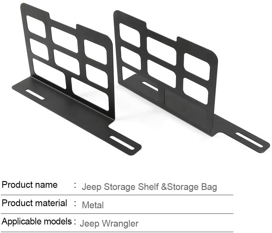 Trunk Rack Shelves + Camping Mat Tool Kit Storage for Jeep Wrangler JK ...