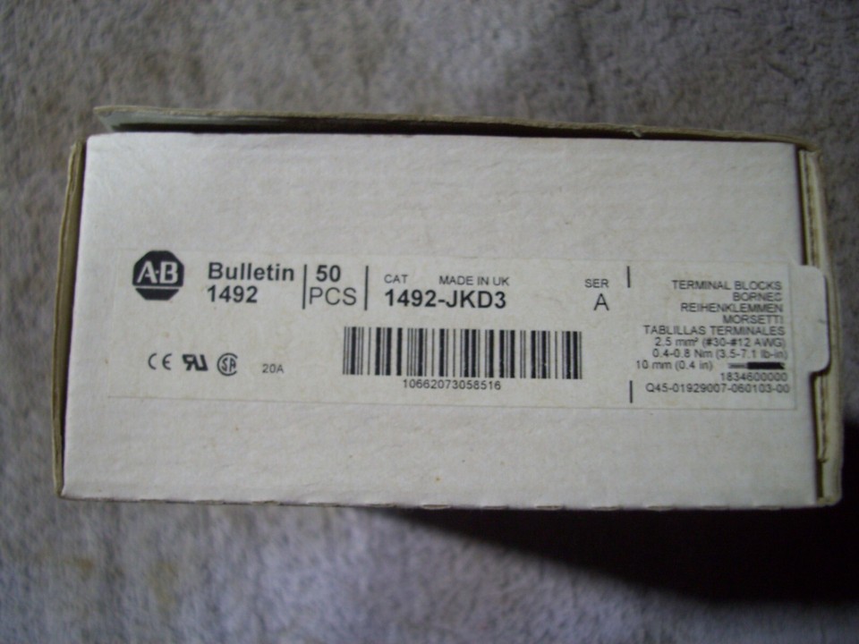50 Pcs. Allen-Bradley 1492-JKD3 Terminal Blocks | eBay