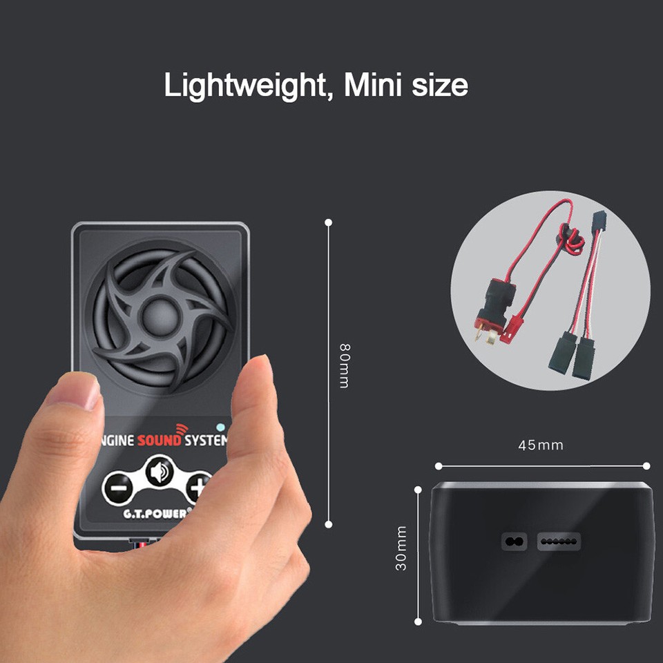 RC Car Engine Sound Simulated System Module 58 Sounds f/1/10 RC Crawler ...