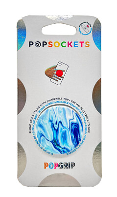 PopSockets Blue Swirl Marble Phone Grip Holder PopSocket Pop Socket ...