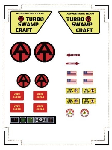Gi Joe Adventure Team Turbo Swamp Craft Custom Decals - Alternate ...
