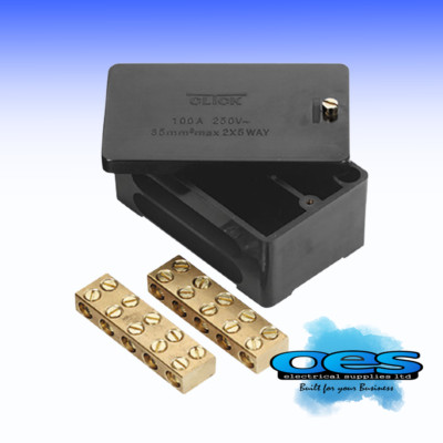 CLICK 100 AMP DOUBLE POLE 5 WAY 35MM HENLEY BLOCK FOR METER TAILS ...
