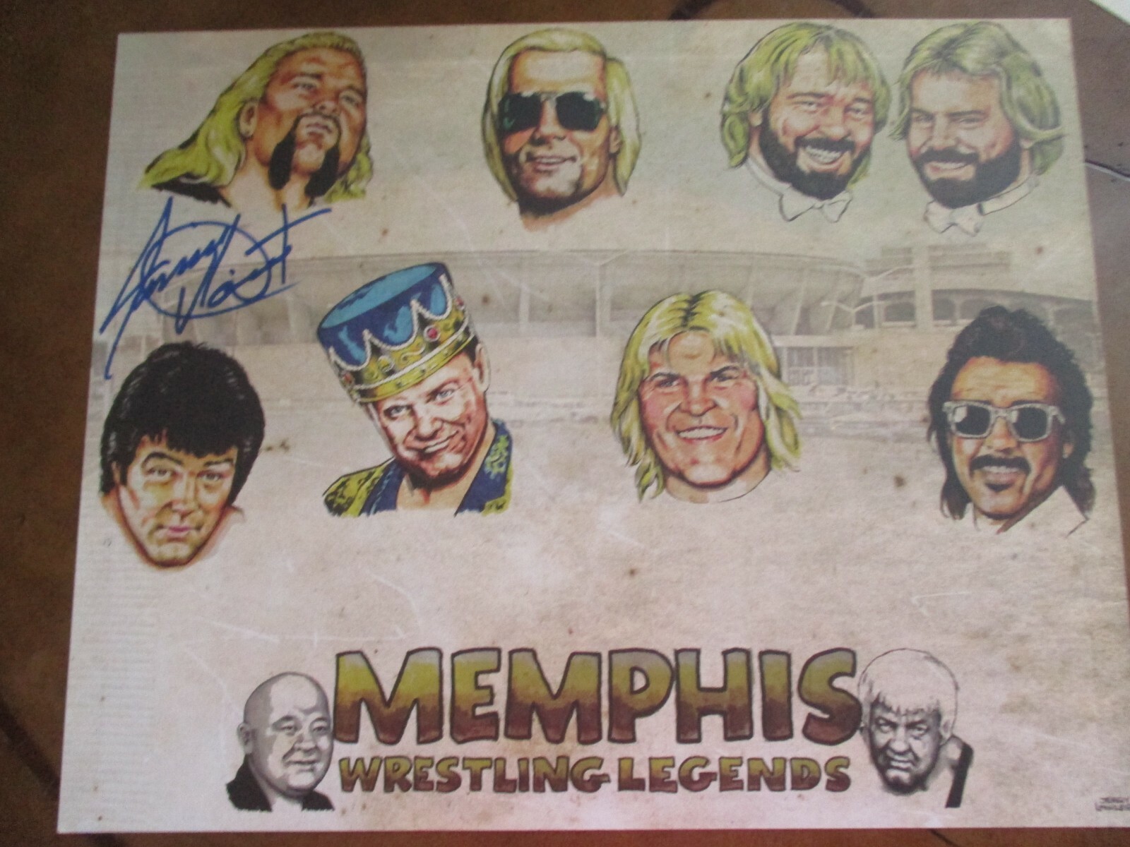 Signed WWE Hall Of Famer Handsome Jimmy Valiant Memphis Wrestling ...