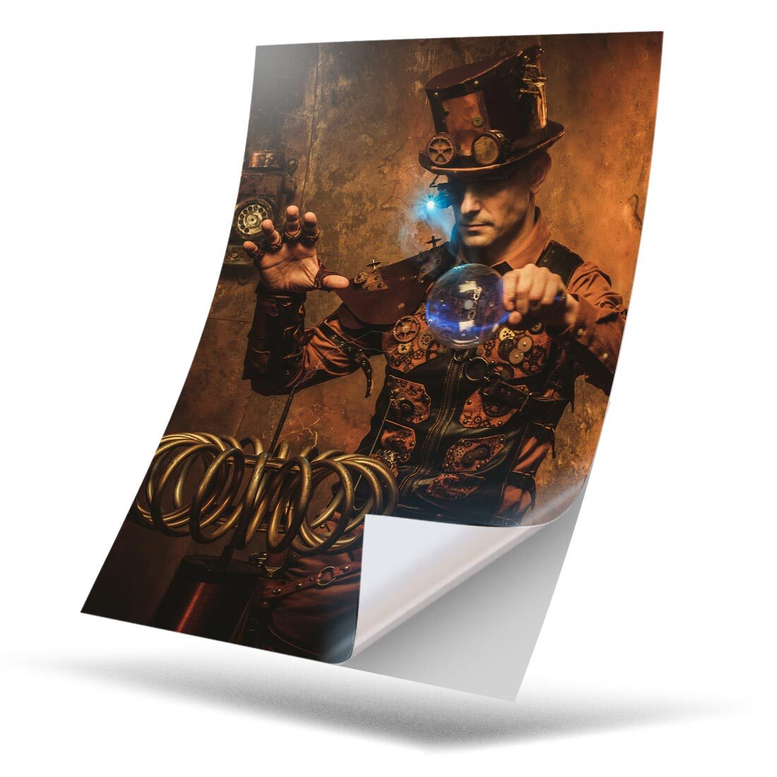 1 x Vinyl Sticker A4 - Steampunk Magician Magic #14534 | eBay UK