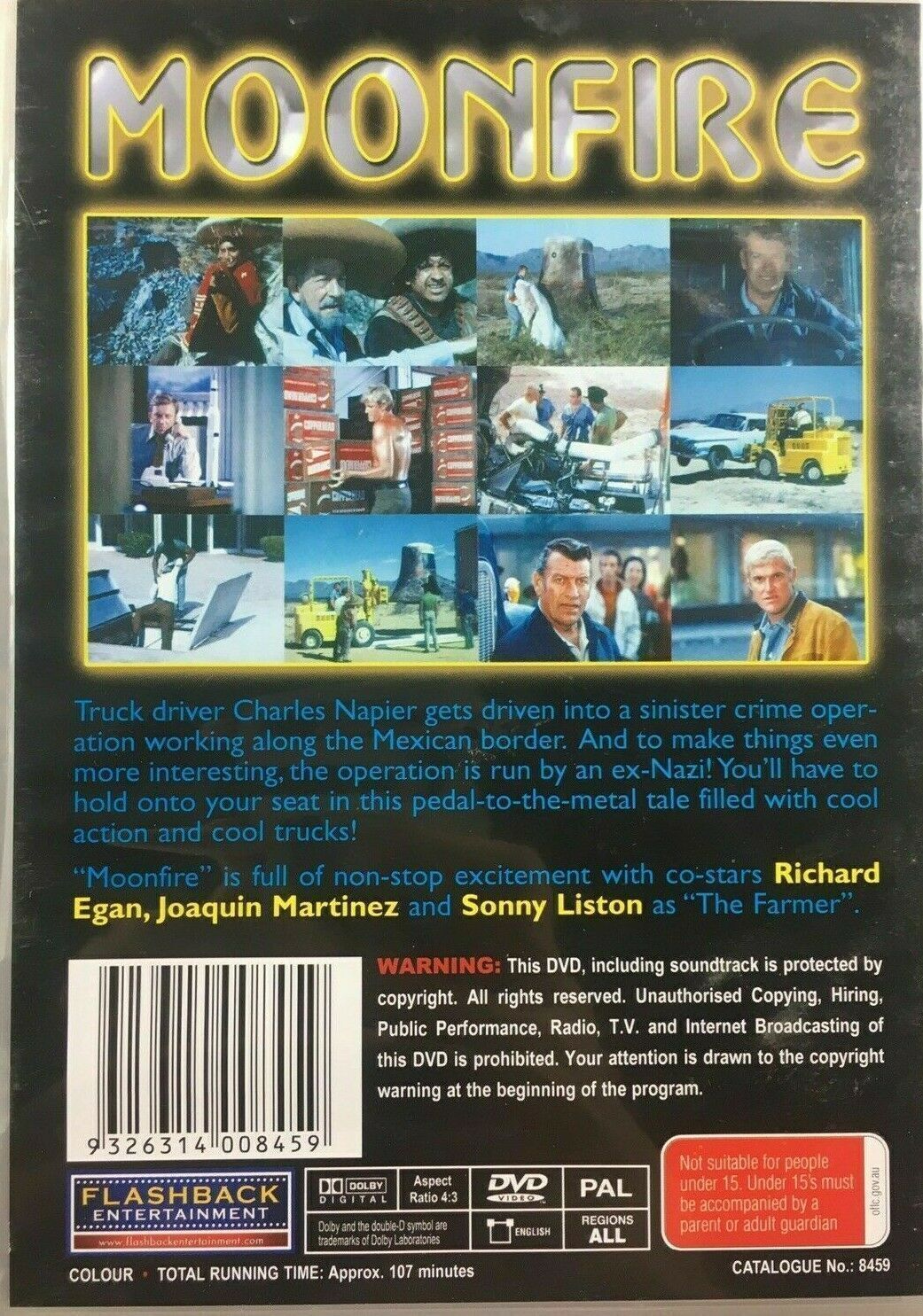 Moonfire Richard Egan Sonny Liston -Rare DVD Aus Stock -War New 9326314008459 | eBay Australia