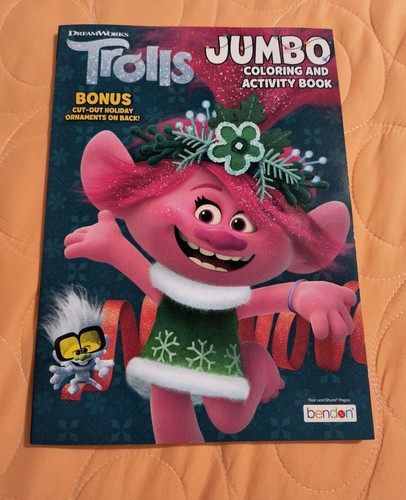 Dreamworks Trolls Christmas 🎄JUMBO Coloring/Activity Book Tear/ Share ...